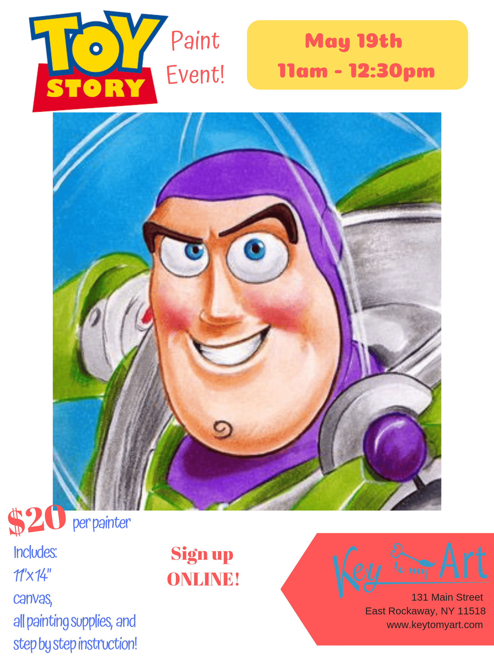Toy Story Paint Event – Buzz Lightyear - Your Local Kids